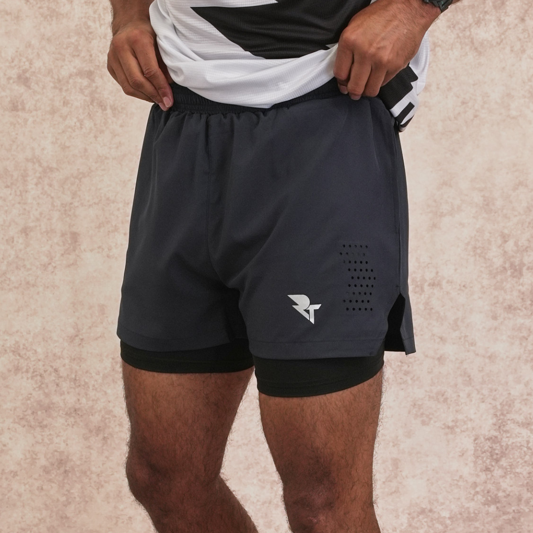 Men's Navy 2-in-1 Running Shorts – RunThrough Kit