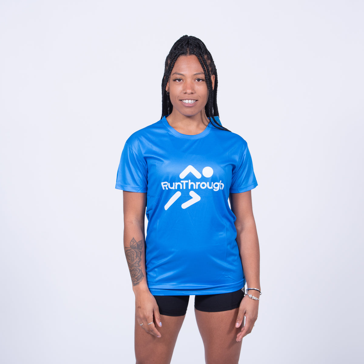Mens & Women's Blue RunThrough Training T-shirt – RunThrough Kit