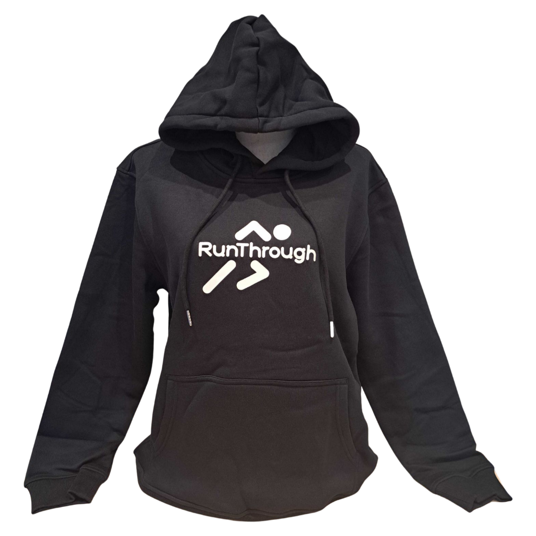 Mens & Women's Black RunThrough Hoodie – RunThrough Kit